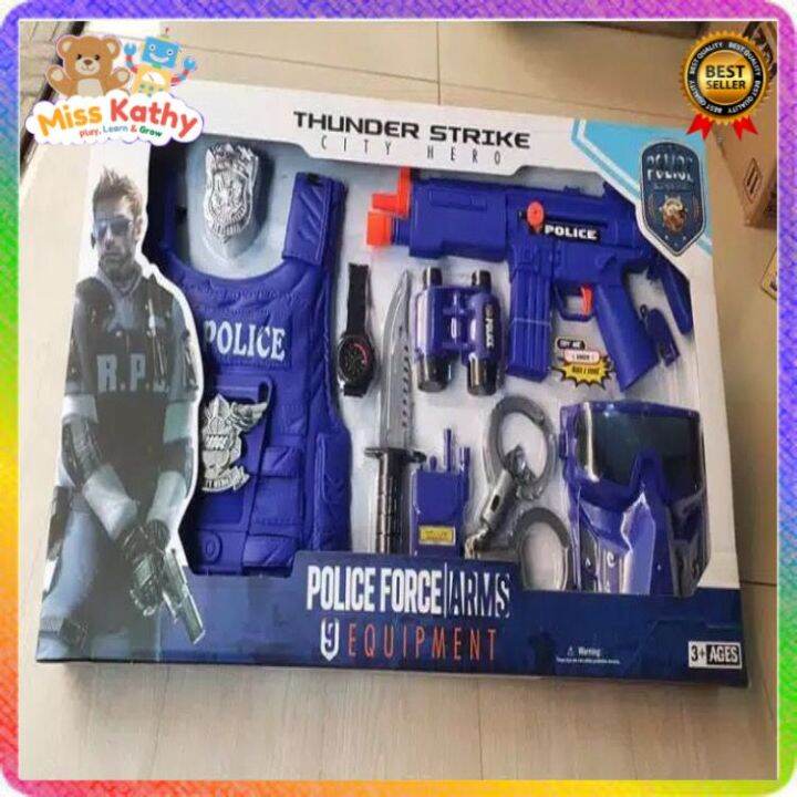 Mainan Anak Laki /Mainan Polisi-Polisian/Perlengkapan Set Rompi Borgol ...