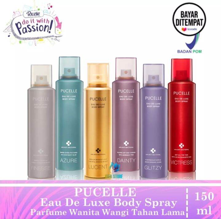PUCELLE EAU DE LUXE BODY SPRAY WITH ANTIBACTERIAL . 150 ml. | Lazada ...