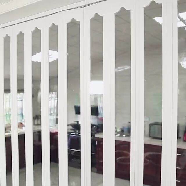 PVC folding door with track Carbon Steel Rustic Interior Wood Barn ...