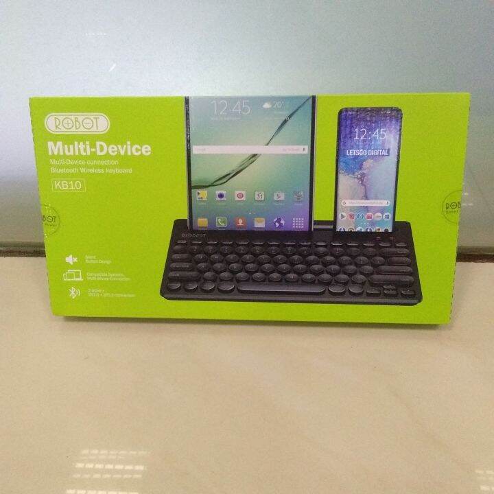 keyboard bluetooth robot kb10 multi-device connection | Lazada Indonesia