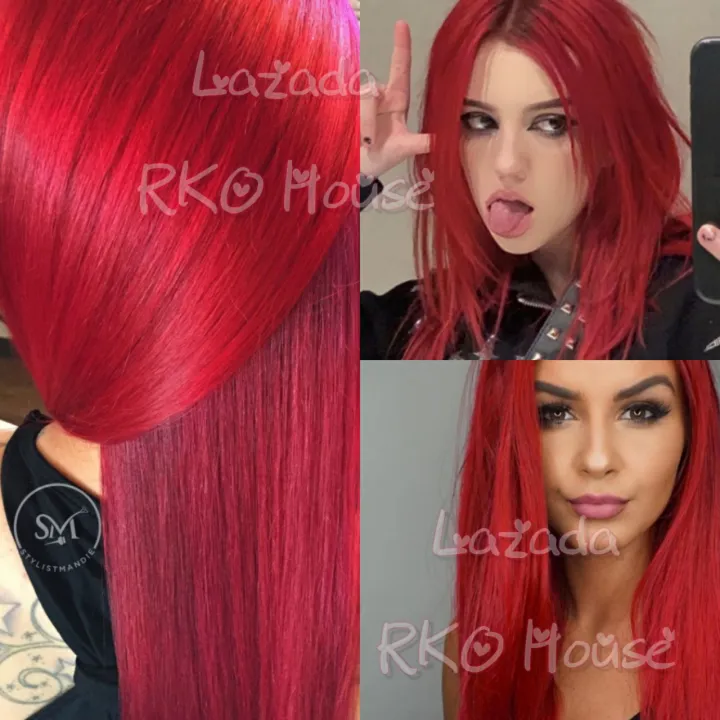 Fire Red Saloon Professional Hair Color Dye Cream HAIR COLOR DYE CREAM ...