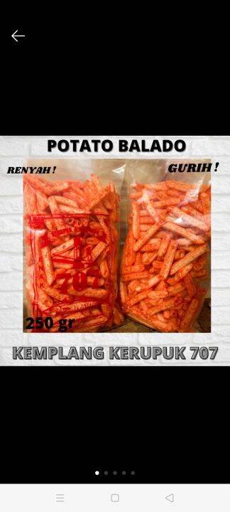 Potato balado kentang balado kerupuk kentang balado 250 gr khas ...