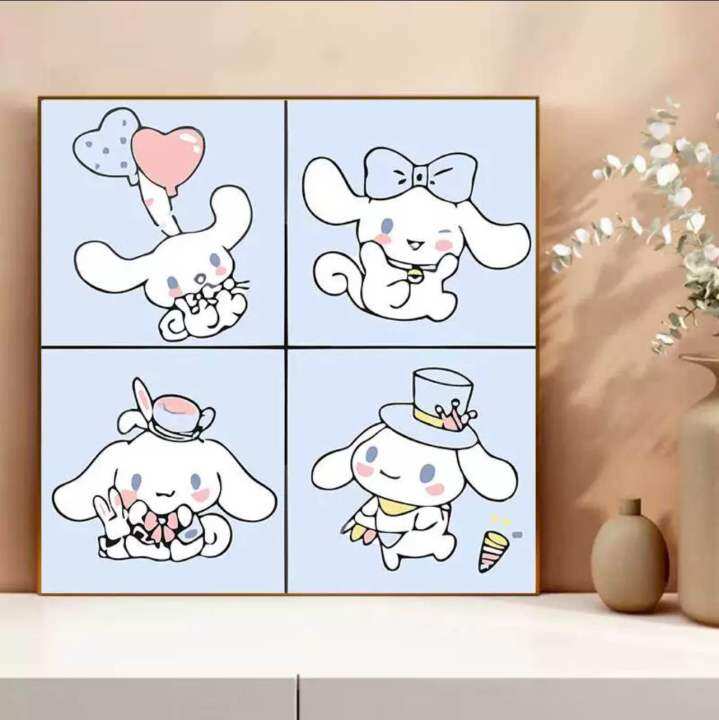 cartoon diy digital oil painting cartoon simple children's coloring ...
