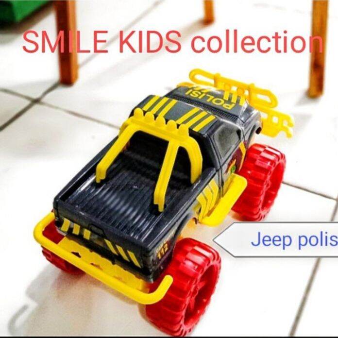 Mobil mainan Jeep polisi off-road bahan plastik ukuran panjang 20 cm ...
