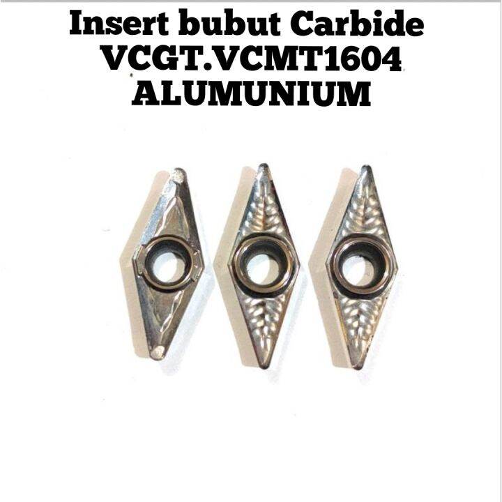 insert bubut pahat bubut Carbide VCGT.VCMT1604 Alumunium seken mulus layak pake .bukan PCD ...