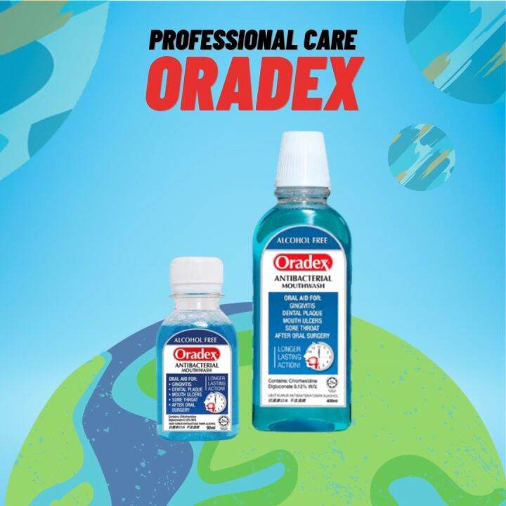 ORADEX ANTIBACTERIAL MOUTHWASH 90ML | Lazada