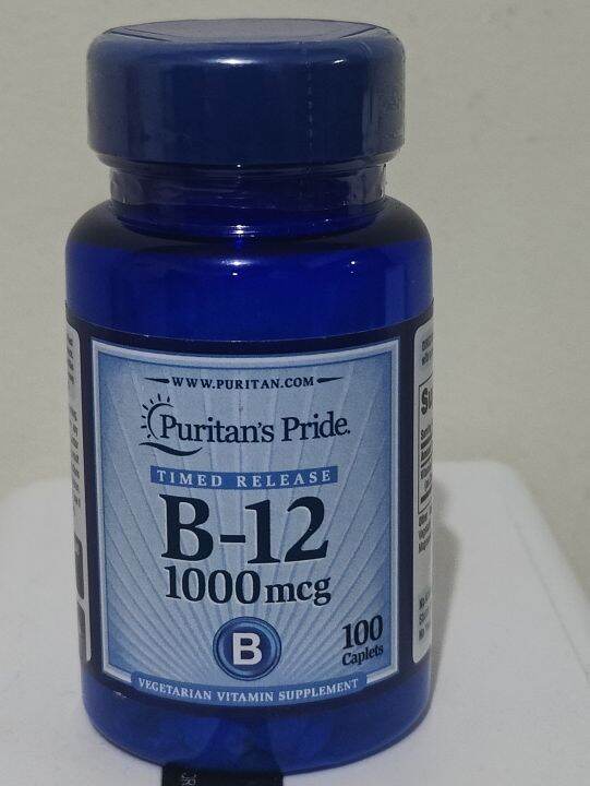 Puritans Pride vitamin B12 1000mcg 100 caplet B 12 multivitamin health supplement | Lazada PH