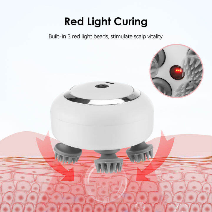 Electric Head Massager Mini Scalp Kneading Massage Red Light Hair ...