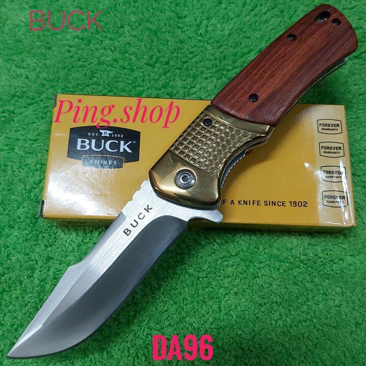 มีด มีดพับ มีดพก มีดเดินป่า มีดพับสะบัด BUCK รุ่น DA96 ใบเลสด้ามไม้สวยๆ พร้อมมีที่เหน็บพกพาสะดวก ...