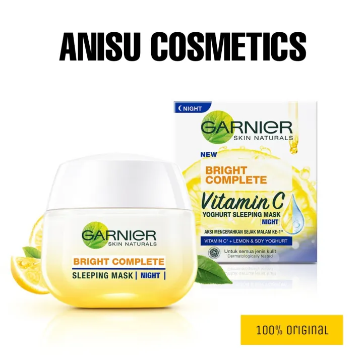 Garnier Bright Complete Sleeping Night Cream (malam) 50 ml | Lazada ...
