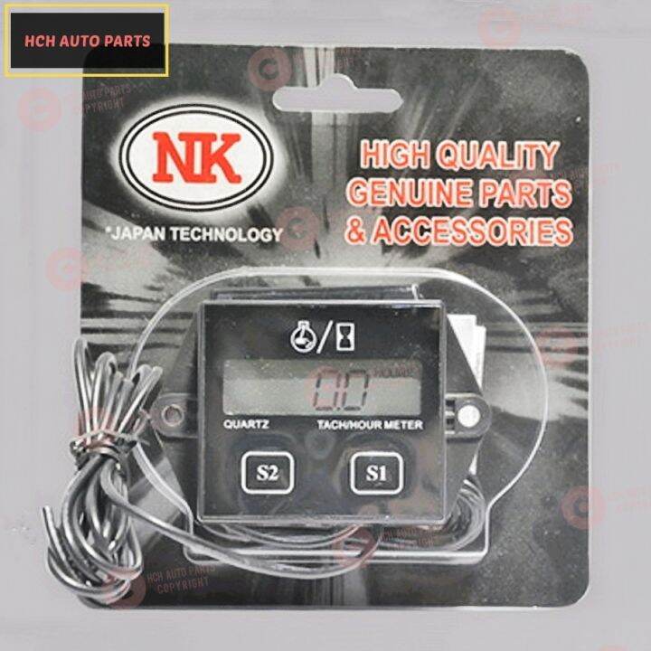 DIGITAL ENGINE TACH HOUR METER/ RPM TACHOMETER - SUITABLE FOR : CAR/ MOTORCYCLE/ BOATS/ GRASS ...