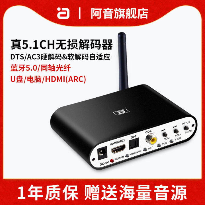 Ayin 5.1 Video Decoder DTS Bluetooth Fiber Coaxial DAC Receiving USB Flash Disk HDMI Computer ...