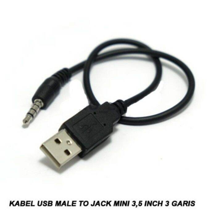 Kabel usb male to jek aux mini stereo 3,5mm | Lazada Indonesia
