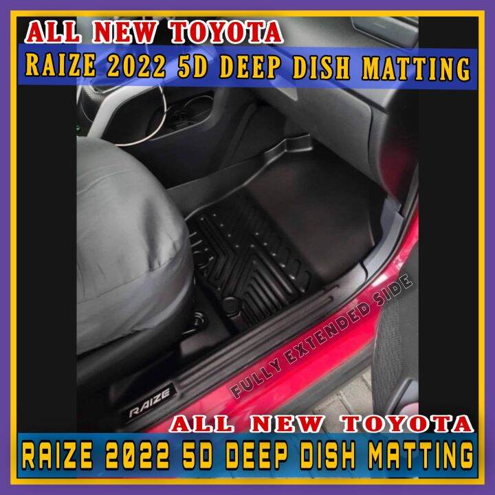 TOYOTA RAIZE 5D DEEP DISH MATTING (FULLY EXTENDED SIDE) | Lazada PH
