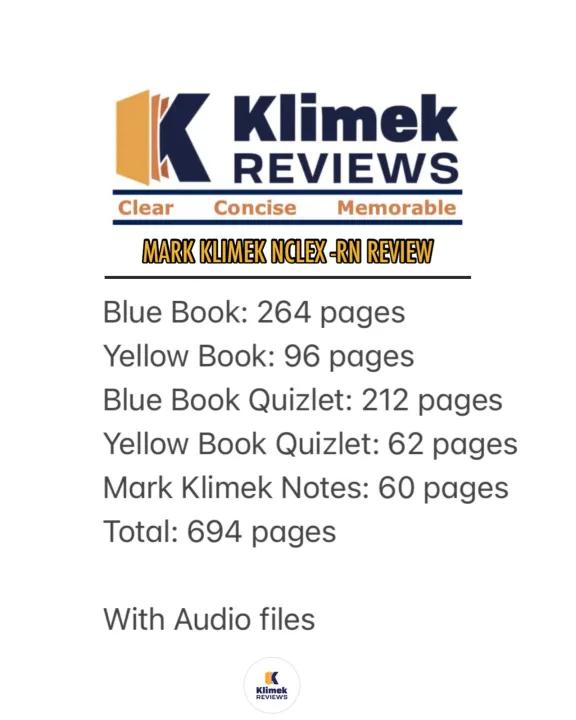 MARK KLIMEK NCLEX RN REVIEW 694 PAGES WITH AUDIO | Lazada PH