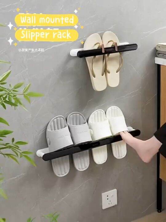 Ecoco Slipper Rack Wall-mounted for Narrow Space Telescopic 5-8cm ...