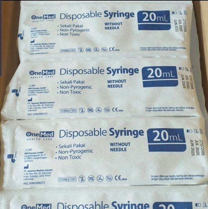 Spuit 20cc Onemed / Syringe 20 cc One Med / Spuite 20ml / Diposable ...