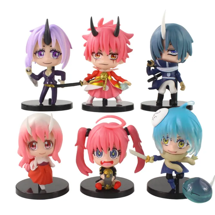 6ชิ้น เซ็ต6 8ซม นั้น I Got Reincarnated เป็น Slime อะนิเมะ Rimuru