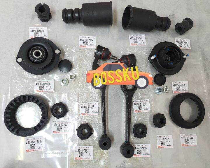 14 IN 1 SET - FRONT LOWER ARM/ABSORBER COVER/STABILIZER BUSH/ABSORBER ...