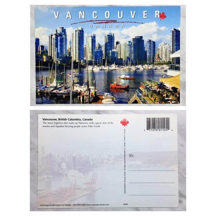 โปสการ์ด postcard vancouver bc canada | Lazada.co.th