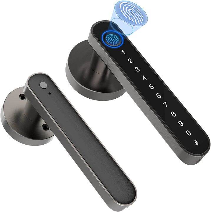 TUYA door knob fingerprint Smart Door Lock Electronic Digital Password ...