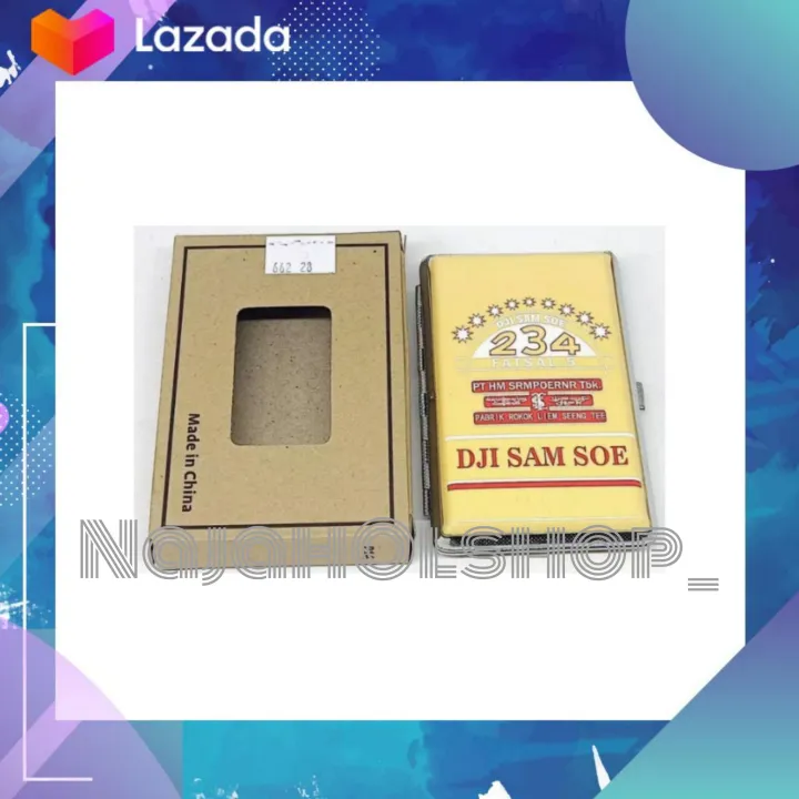 Kotak Rokok Stainless Motif Dji Sam Soe Kuning / Tempat Rokok Unik ...