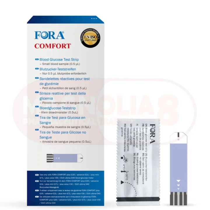 FORA COMFORT PLUS G30 TEST STRIPS - 50 INDIVIDUALLY PACKED STRIPS ...