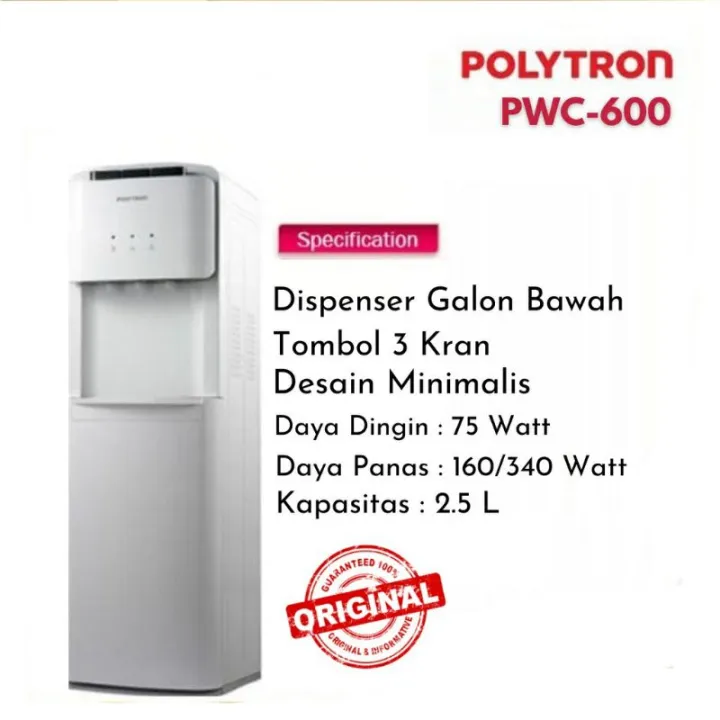 DISPENSER POLYTRON GALON BAWAH PWC 600 PWC600 | Lazada Indonesia