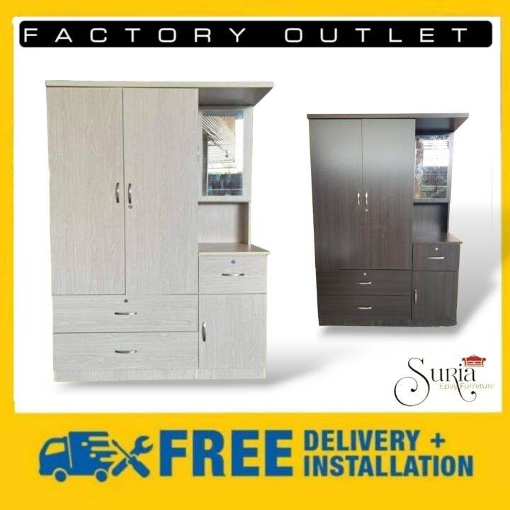 Wardrobe Dresser 2 in 1/Almari baju dan meja solek 2 dalam 1 | Lazada