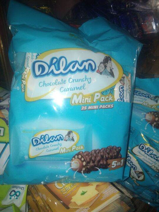dilan chocolate crunchy caramael 1 bag isi 25 pcs | Lazada Indonesia