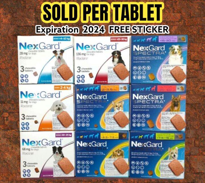 Nexgard & Nexgard Spectra Chewable Tablet for Dogs (SOLD Per Tablet w ...