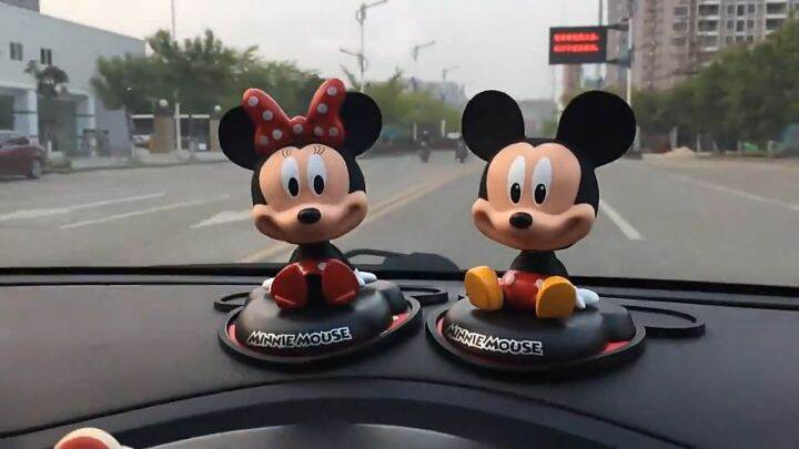 Mickey Minnie's Car Interior Shake Shaking Ornament DIY Creative ...