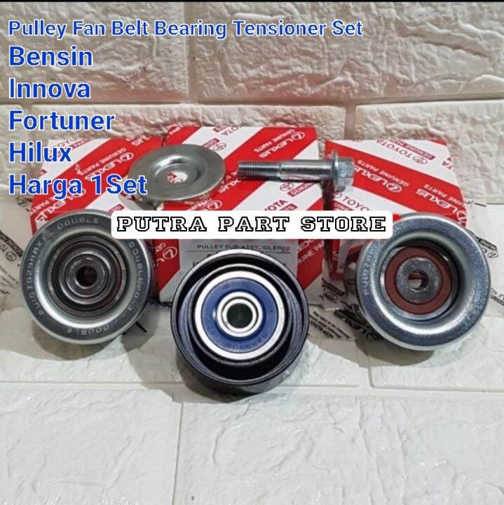 Pulley Bearing Set Tensioner Fan belt Innova Inova Fortuner Hilux ...