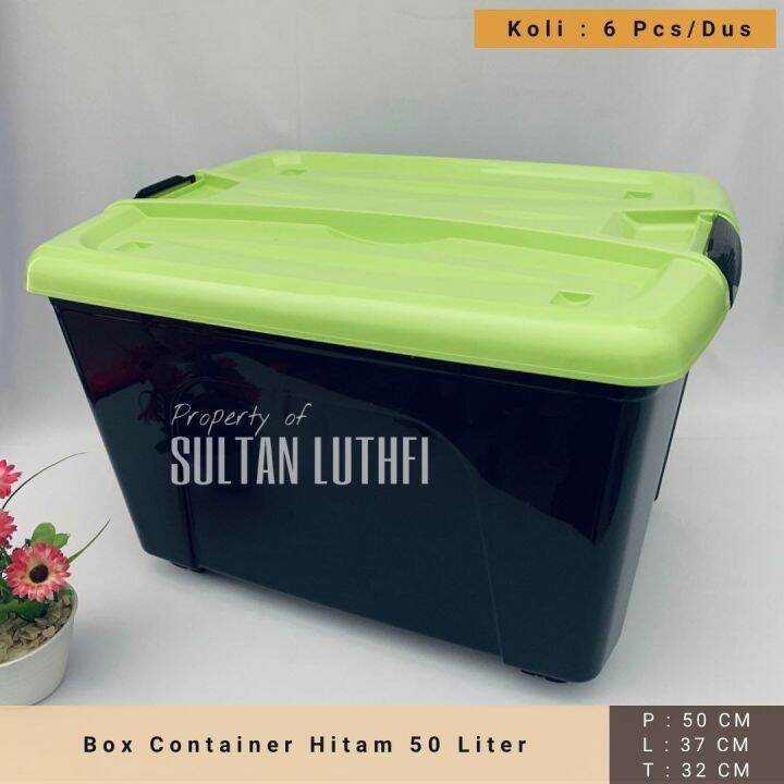 Box Container Hitam 50 Liter | Lazada Indonesia