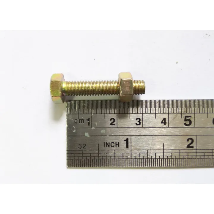 Grosir 100 Pcs Baut Baud Mur Kuning M6 x 30mm Sekrup skrup Kunci 10x3cm ...