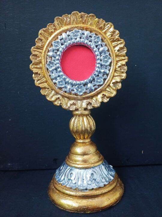 Silver and Gold 11 Inches Tall Round Relic Case | Lazada PH