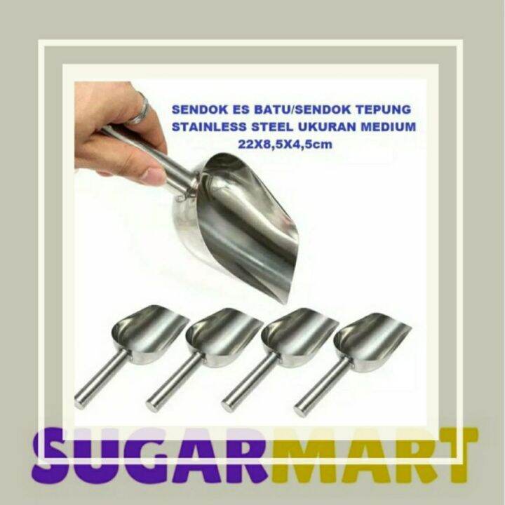 Serok Es Batu / Sekop Es Batu / Sendok Es Batu Stainless | Lazada Indonesia