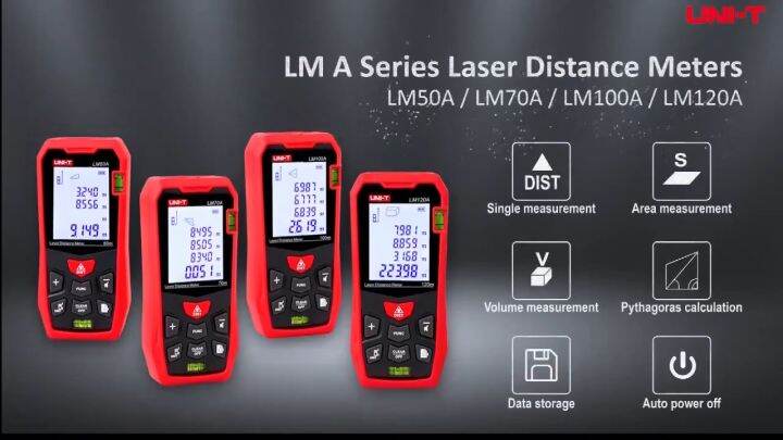 แท้ UNI-T เลเซอร์เรนจ์ไฟ ส่งจากไทย เครื่องวัดระยะทางเลเซอร์ดิจิทัล LM100A 100M | Lazada.co.th