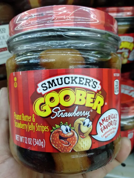 Smucker's Goober Strawberry Peanut Butter & Strawberry Jelly Stripe ...
