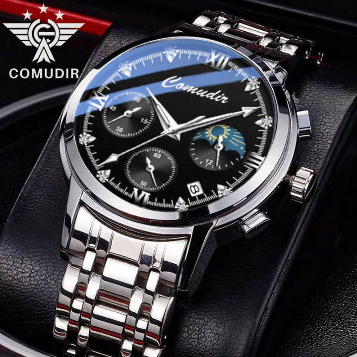 COMUDIR นาฬิกาข้อมือผู้ชาย2022นาฬิกาควอทซ์กันน้ำเรืองแสงรุ่นใหม่สาย ...
