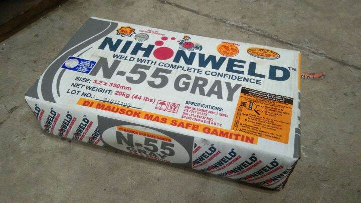 Nihonweld WELDING ROD original 100% N-55 6013 gray electrode 20 kilos ...