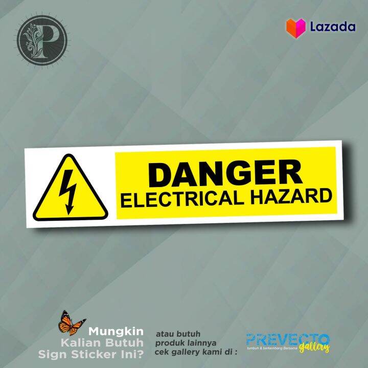 Stiker Safety Sign K3 Rambu Danger Electrical Hazard | Lazada Indonesia
