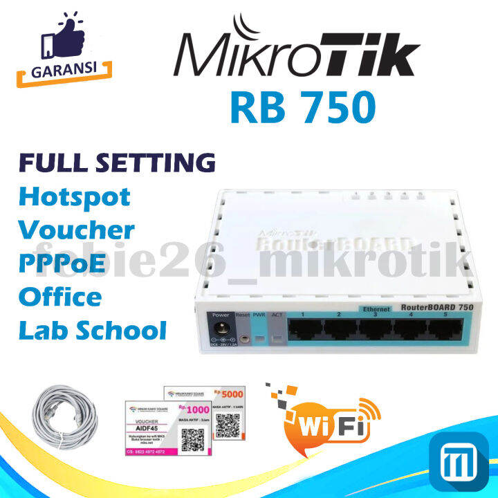 Mikrotik Rb750 Full Setting Hotspot Voucher Rt Rw Net Lazada Indonesia