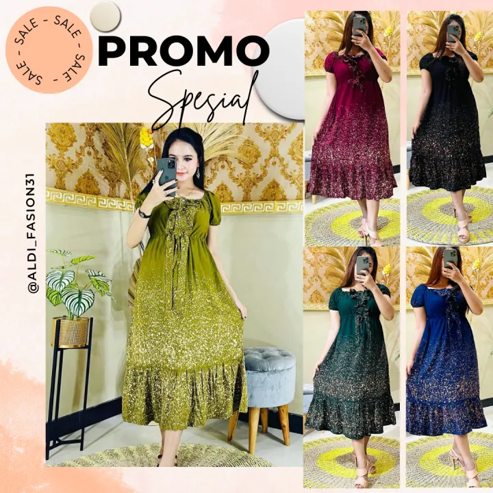 Daster Kerut dada Viral Kekinian mewah elegan Terbaru 2022 | Lazada ...