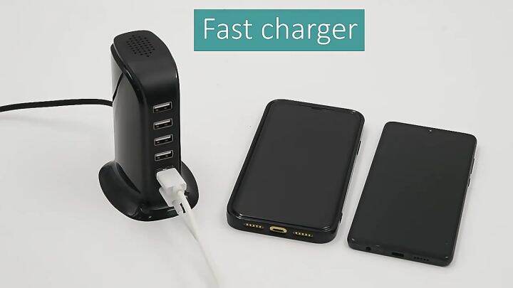 Multi Port PD 6-PORT USB Qualcomm 3.0 5 USD + Type C CHARGER 40W POWER ...