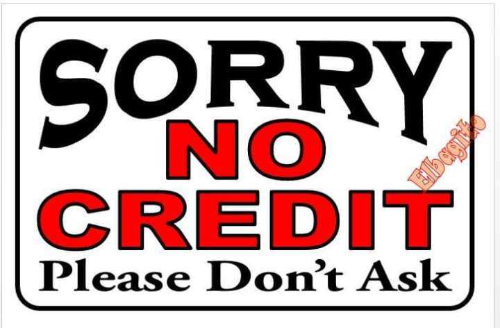 Sorry No Credit PVC SIGNAGE | Lazada PH