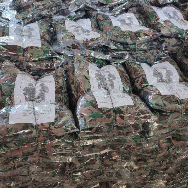 Jaring samaran ransel dan helm tni /Jaring camoflase/samaran ransel dan ...
