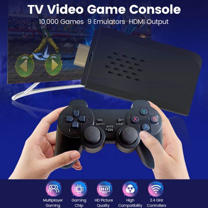 Konsol video game M8 untuk proyektor TV 64GB built-in 10000 Retro Games ...