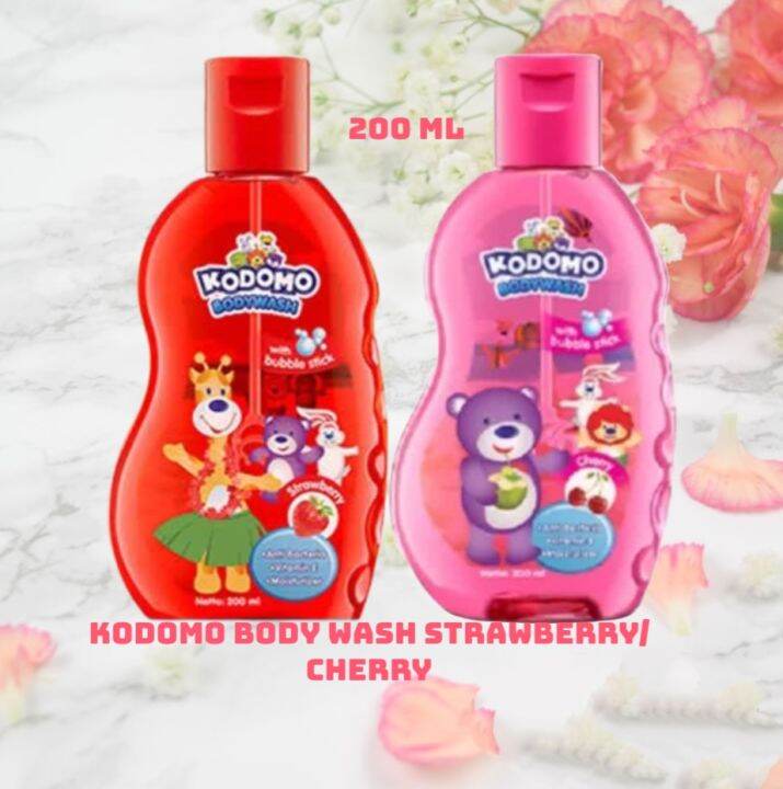 Kodomo Body Wash Gel Cherry/strawberry Bottle 200 ml | Lazada Indonesia