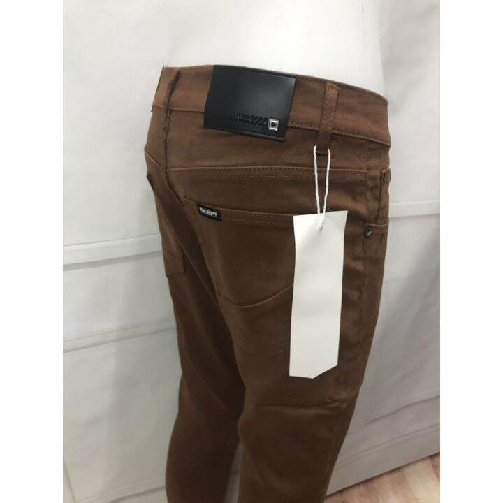 cotton choco brown skinny jeans pants for men | Lazada PH